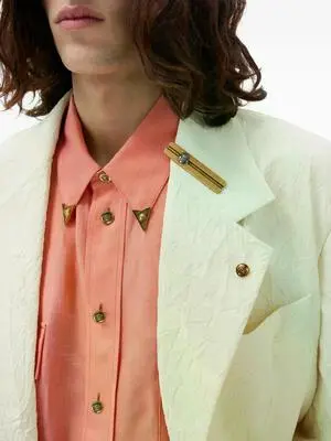 Versace Wool Creased Blazer
