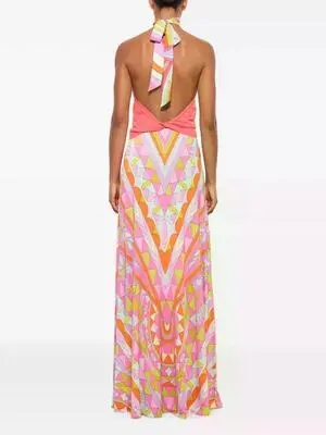 Emilio Pucci Graphic-print High-waisted Maxi Skirt - Pink