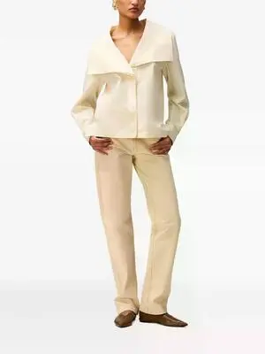 RETORI Embroidered Waistband Jeans - Neutrals