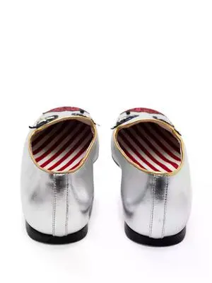 TOD'S Sequin-embellished Metallic-effect Loafers