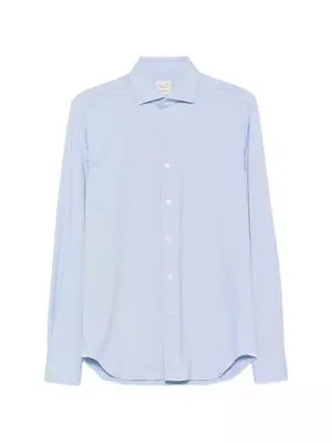 XACUS Geometric-print Spread-collar Shirt