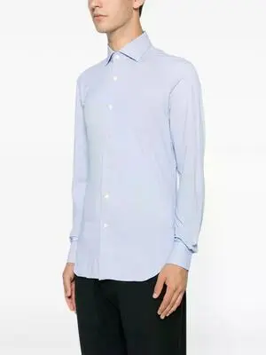 XACUS Geometric-print Spread-collar Shirt