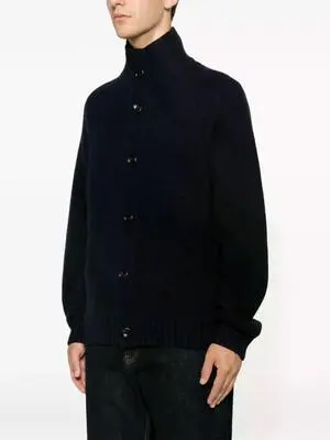 TOM FORD Ribbed Knit Shawl Collar Cardigan