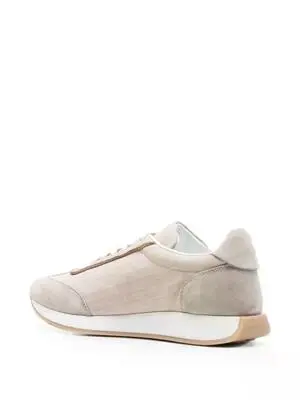 Fabiana Filippi Panelled Sneakers With Bead Trim