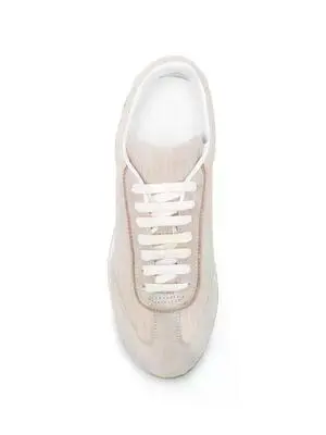 Fabiana Filippi Panelled Sneakers With Bead Trim