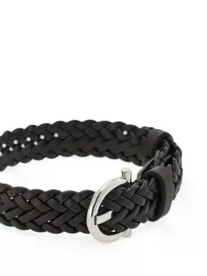 FERRAGAMO Woven Bracelet With Gancini Clasp