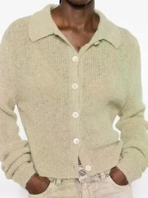 Our Legacy Mazzy Polo-collar Cardigan - Green