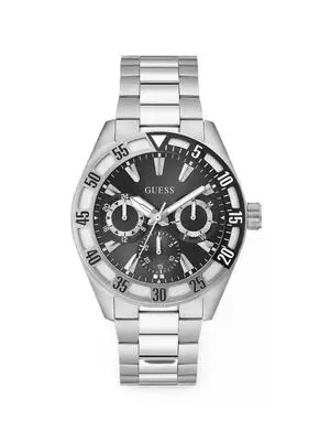 Guess Letterman 44mm Chronograph Watch - Black