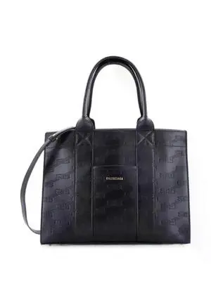 Balenciaga Hardware Embossed Leather Small Tote Bag