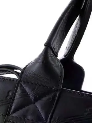 Balenciaga Hardware Embossed Leather Small Tote Bag