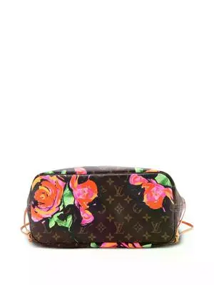 LOUIS VUITTON Monogram Roses Neverfull Mm Tote Bag