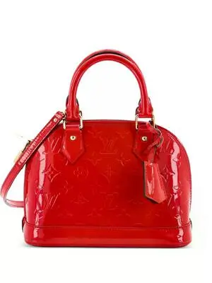 LOUIS VUITTON Monogram Vernis Alma Bb Shoulder Bag - Red
