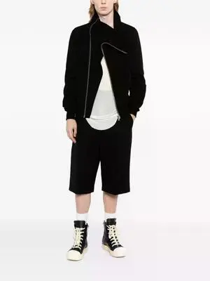 Rick Owens Asymmetrical Zip Funnel Neck Jacket