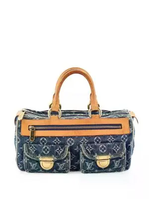 LOUIS VUITTON Neo Speedy Bag Denim Handbag