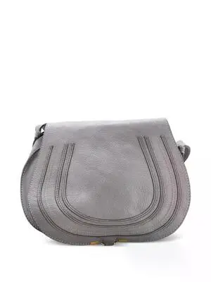 Chloé Marcie Leather Medium Crossbody Bag - Grey