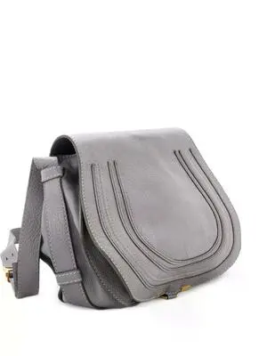 Chloé Marcie Leather Medium Crossbody Bag - Grey