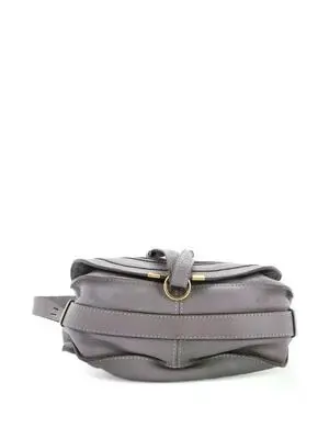 Chloé Marcie Leather Medium Crossbody Bag - Grey