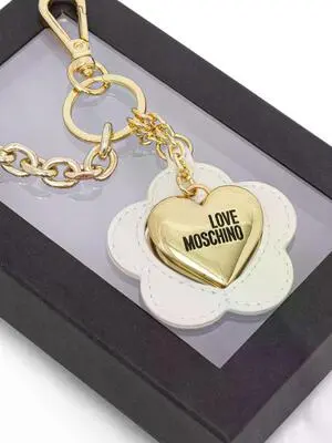 Moschino Heart Motif Flower Frame Keyring