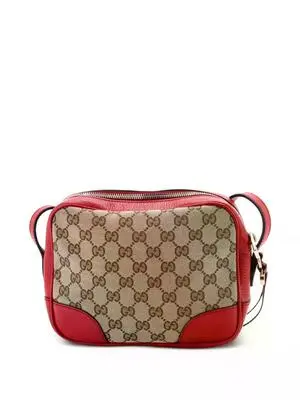 Gucci Bree Disco Gg Canvas With Leather Mini Crossbody Bag - Red