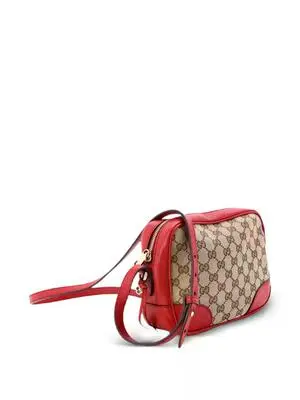 Gucci Bree Disco Gg Canvas With Leather Mini Crossbody Bag - Red