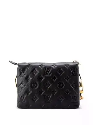 LOUIS VUITTON Coussin Bb Monogram Embossed Lambskin Crossbody Bag - Black