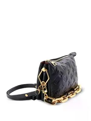 LOUIS VUITTON Coussin Bb Monogram Embossed Lambskin Crossbody Bag - Black
