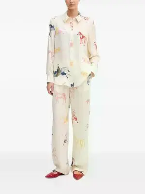 Stine Goya Horse Print Long-sleeve Shirt