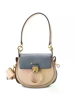 Chloé Tess Bag Leather Small Shoulder Bag - Neutrals