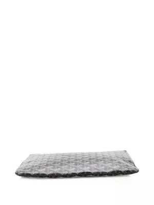 Goyard Senat Zip Coated Canvas Mm Pouch - Black