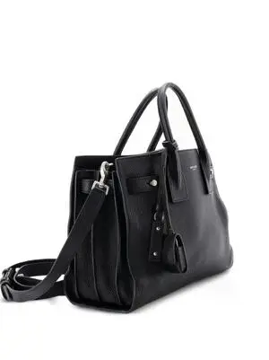 Saint Laurent Sac De Jour Souple Leather Baby Satchel - Black