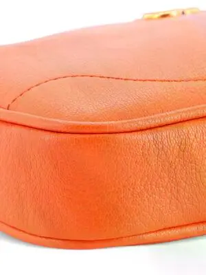 Gucci Aphrodite Leather Mini Shoulder Bag - Orange