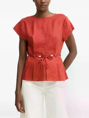 PEDRO DEL HIERRO Belted Pleated Top - Orange