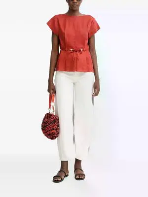 PEDRO DEL HIERRO Belted Pleated Top