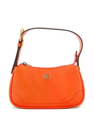 Gucci Aphrodite Leather Mini Shoulder Bag - Orange