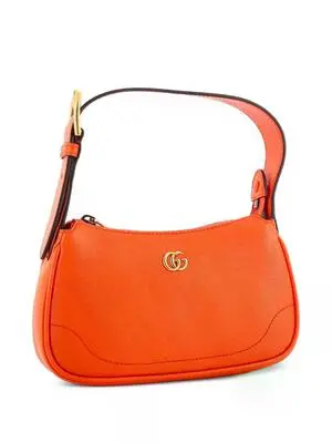 Gucci Aphrodite Leather Mini Shoulder Bag - Orange