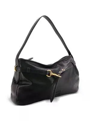 Miu Miu Leather Hobo Bag - Black