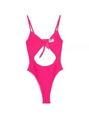 CHIARA FERRAGNI Cut-out Tie-front Swimsuit - Pink