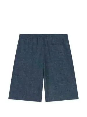 RETORI Drawstring Pleated Shorts - Blue