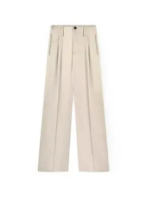 RETORI Heritage Wide-leg Silk Trousers - Neutrals