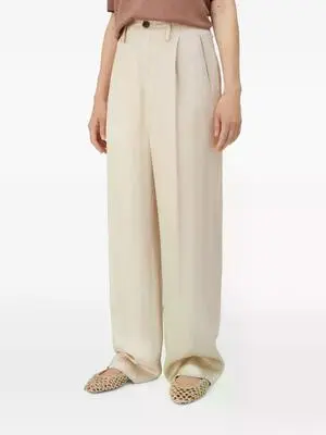 RETORI Retro Heritage Wide-leg Silk Trousers