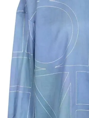 TOTEME Monogram-embroidered Mini Dress