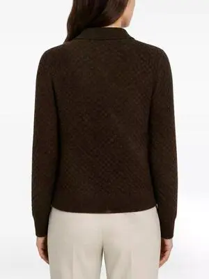 RETORI Jacquard-knit Button-down Cardigan