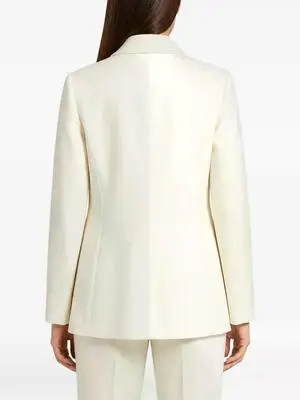RETORI Embroidered Single-breasted Virgin-wool Blazer - Neutrals