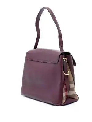 Burberry 2000-2017 Medium House Check Trimmed Leather Camberley Satchel