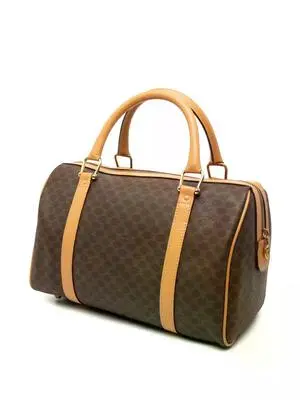 Celine 2013 Macadam Coated Canvas Boston Bag
