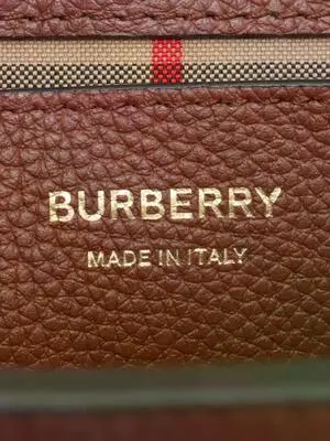 Burberry Leather And House Check Canvas Crossbody Bag