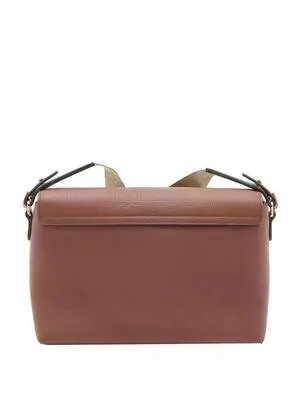 Burberry Leather And House Check Canvas Crossbody Bag