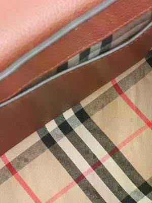 Burberry Leather And House Check Canvas Crossbody Bag