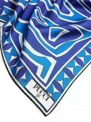 Emilio Pucci Labirinto-print Silk Scarf