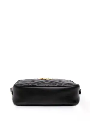 Gucci Gg Marmont Matelassé Calfskin Crossbody Bag - Black